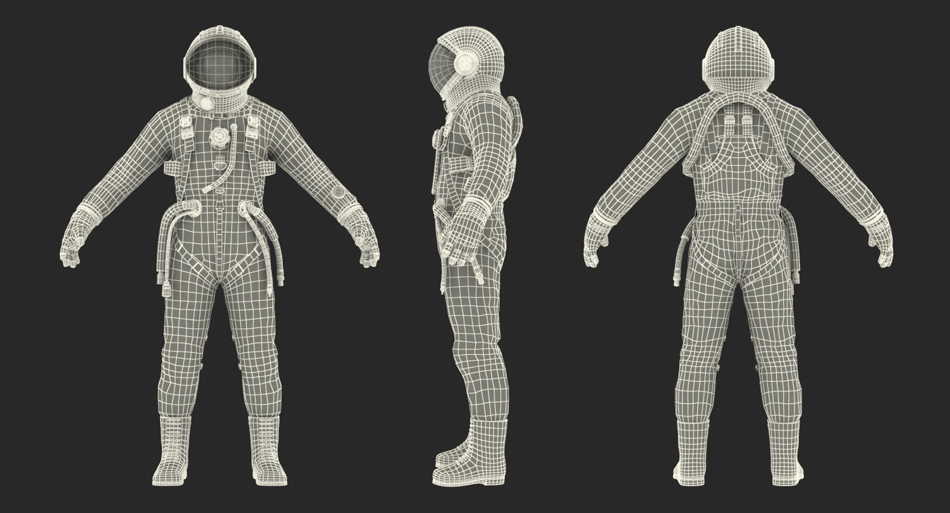 3D Model Astronaut Wearing Space Suit - TurboSquid 1173030