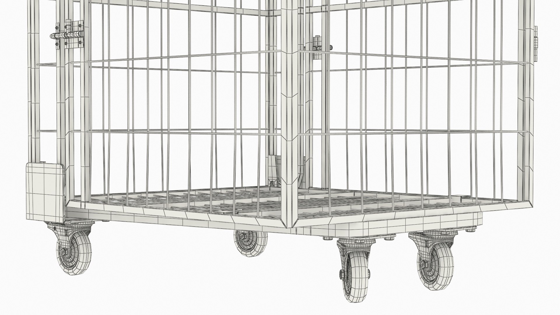 Industrial Mesh Cart With Bottle Load 3D - TurboSquid 2506669