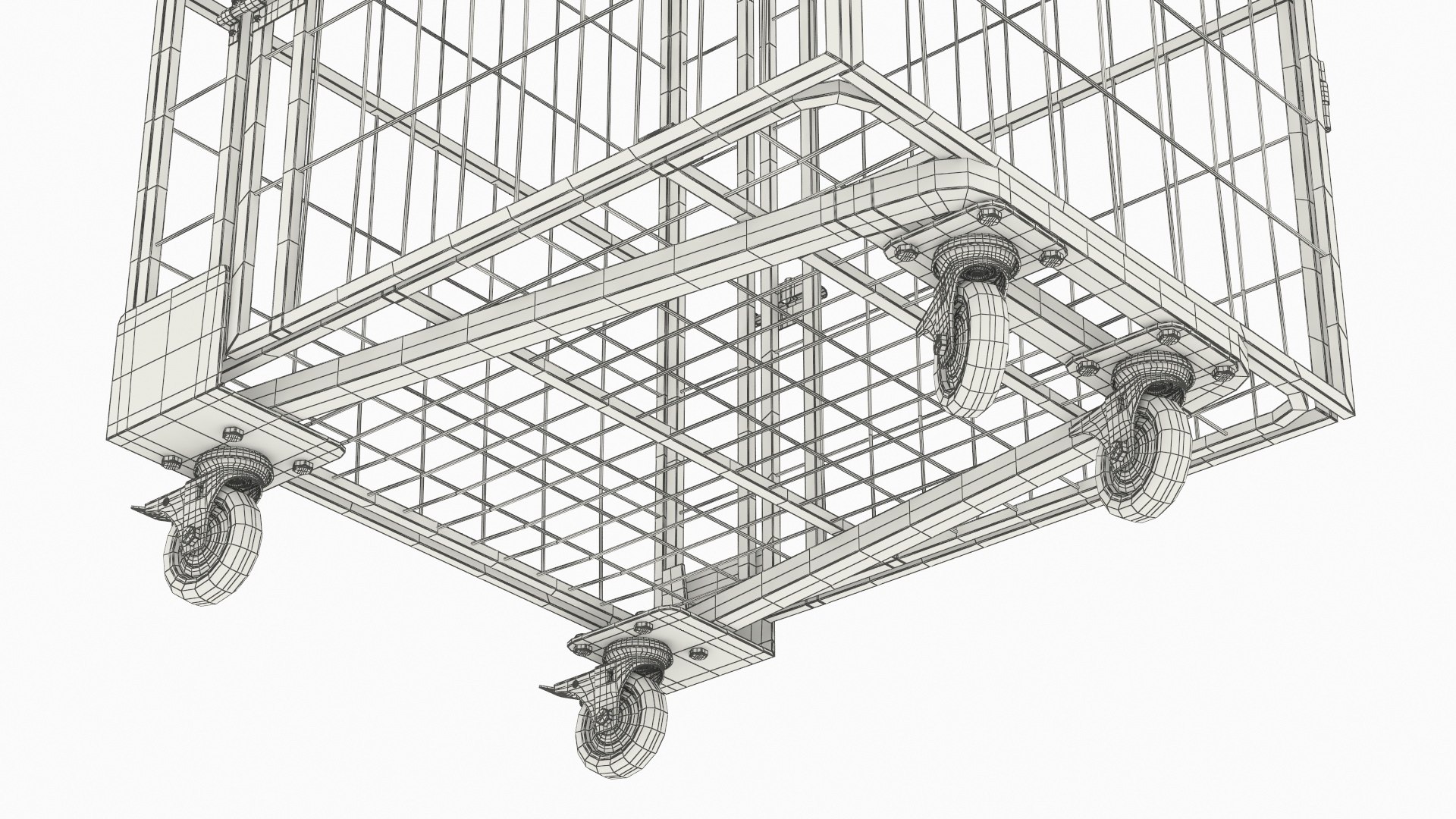 Industrial Mesh Cart With Bottle Load 3D - TurboSquid 2506669