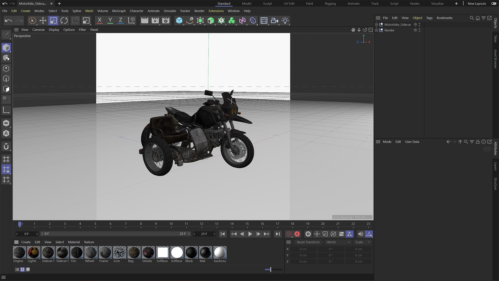 Motorbike Sidecar 3D - TurboSquid 1861071