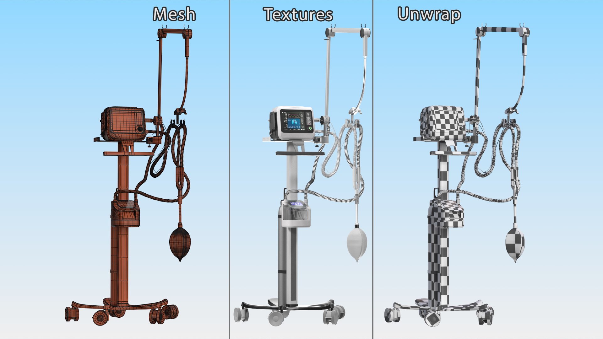 Mobile Mechanical Ventilation Apparatus 3D - TurboSquid 2229930