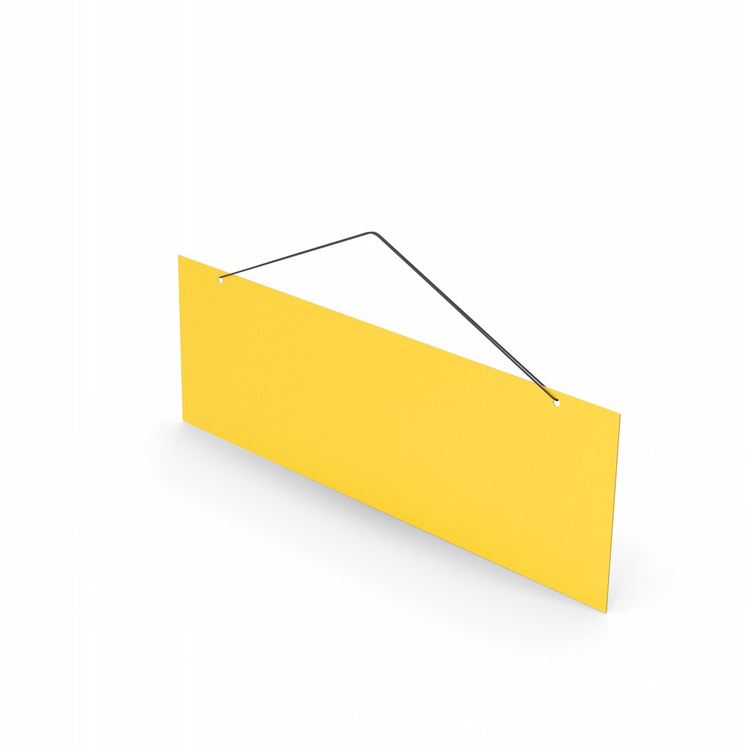 3D Hanging Yellow Paper - TurboSquid 2236258