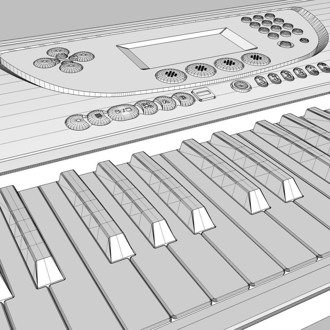 keyboard yamaha 3d c4d