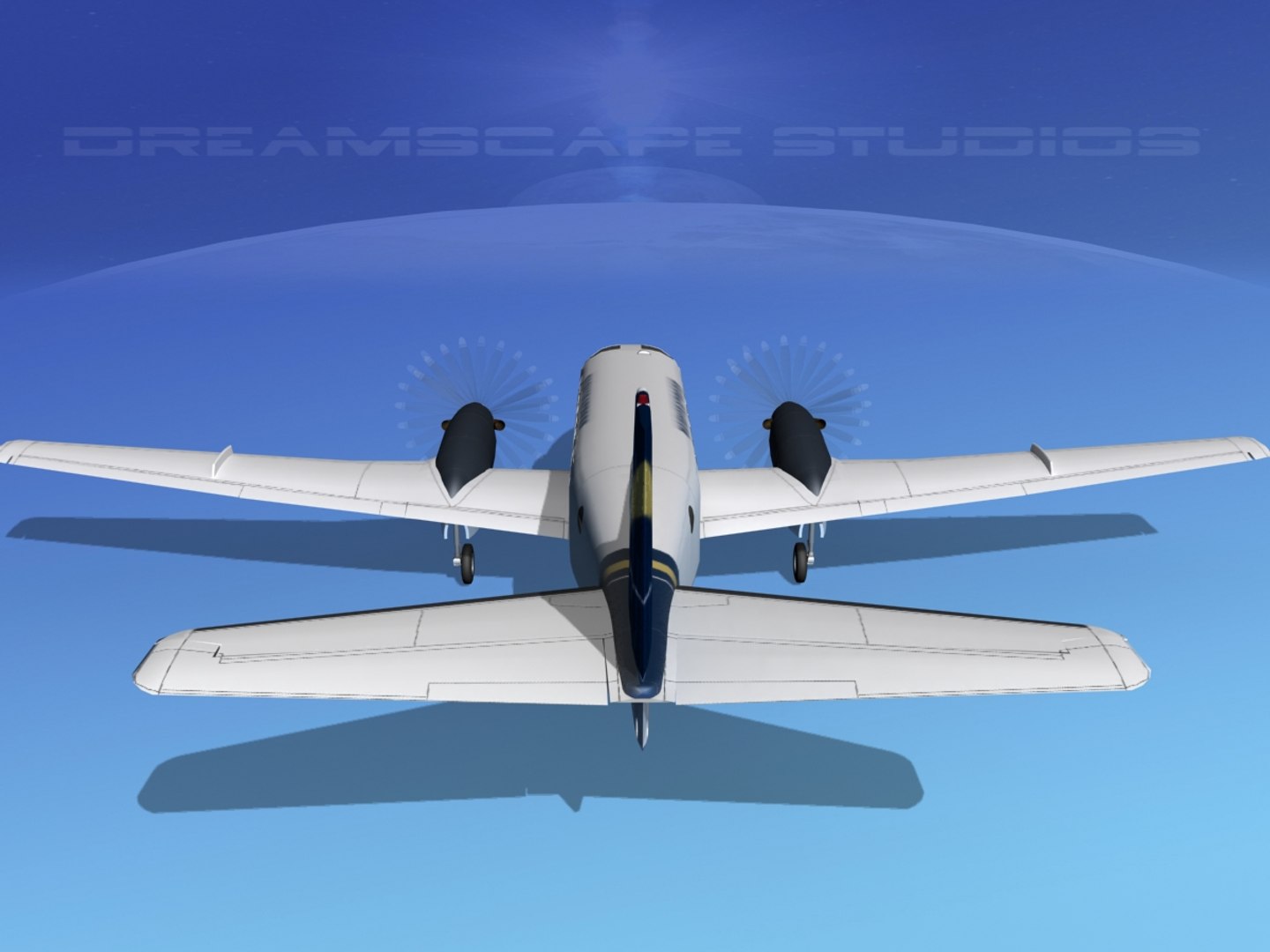 3d Model Beechcraft Airliner Turboprop