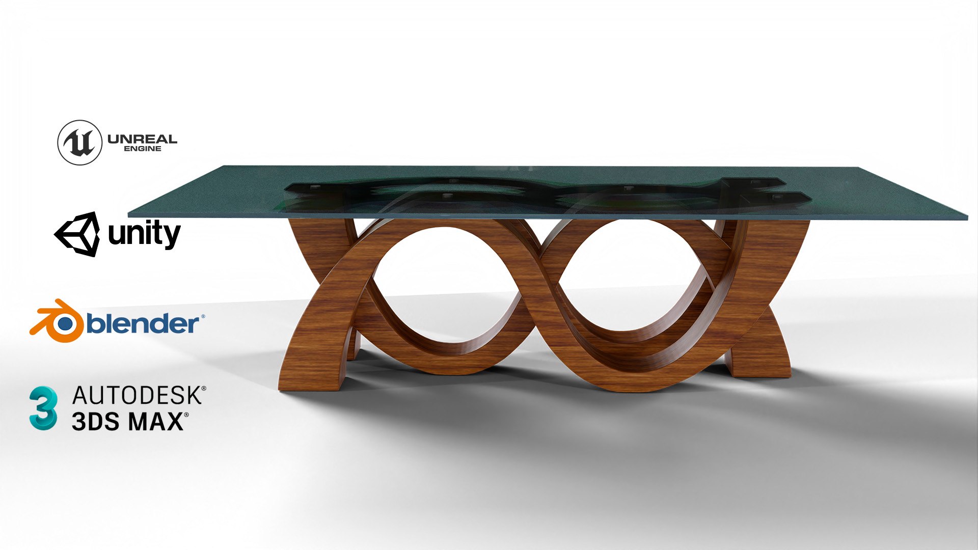 3D Wave Dinning Table - TurboSquid 2152823