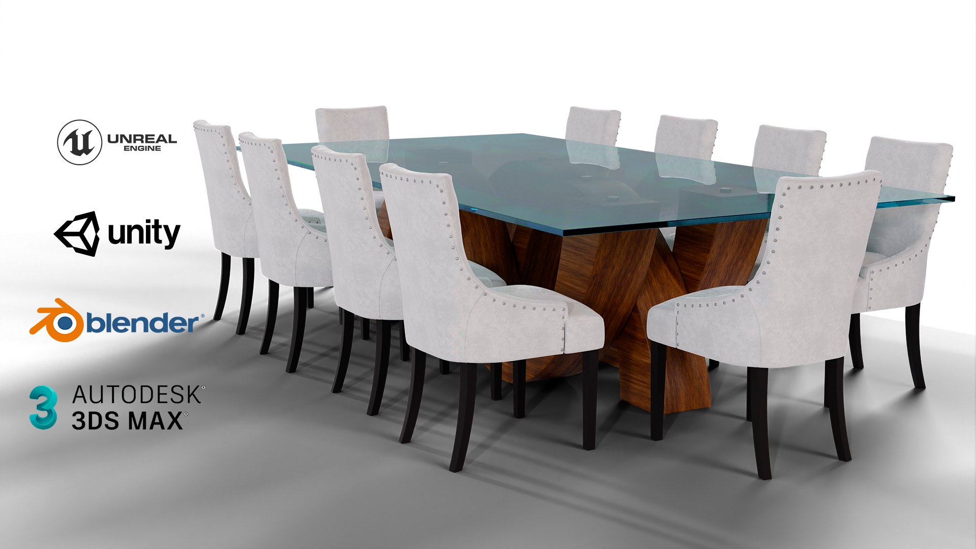 3D Wave Dinning Table - TurboSquid 2152823