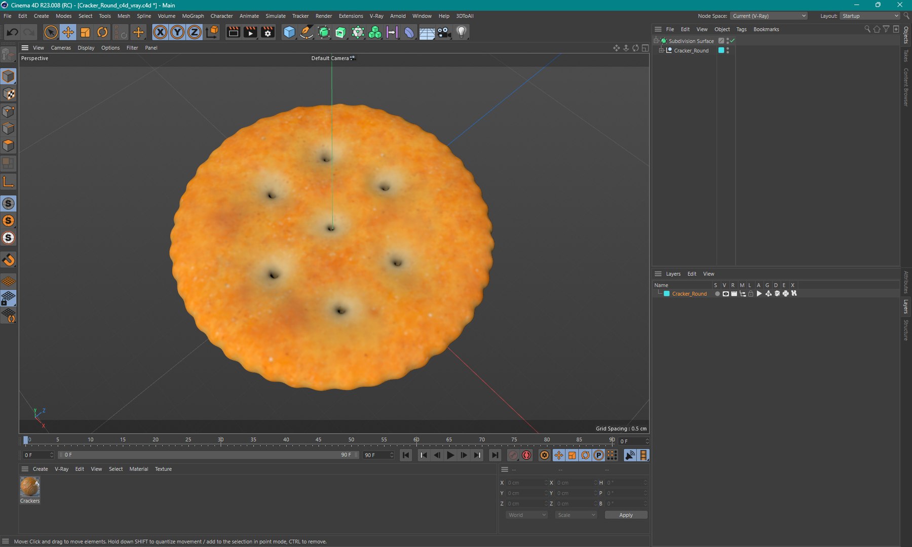 3D Cracker Round Model - TurboSquid 2383663