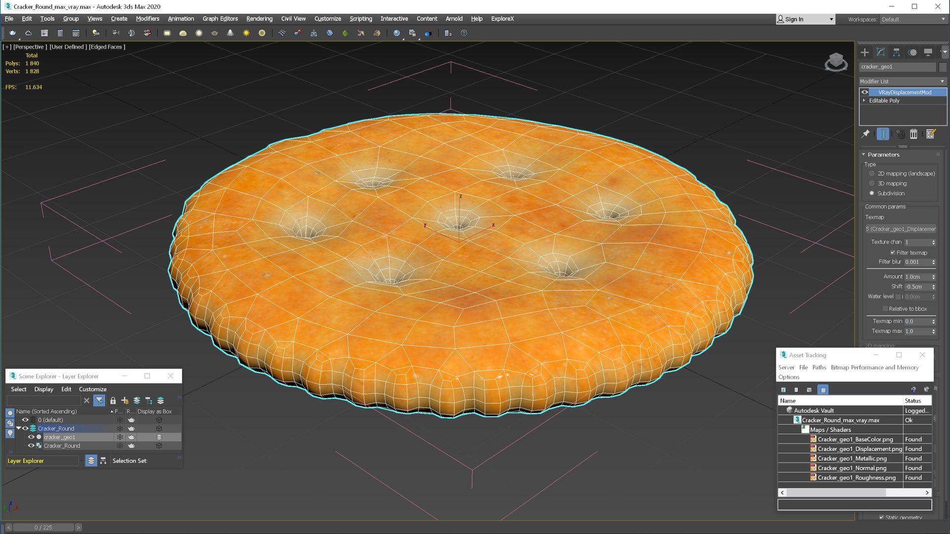 3D Cracker Round Model - TurboSquid 2383663