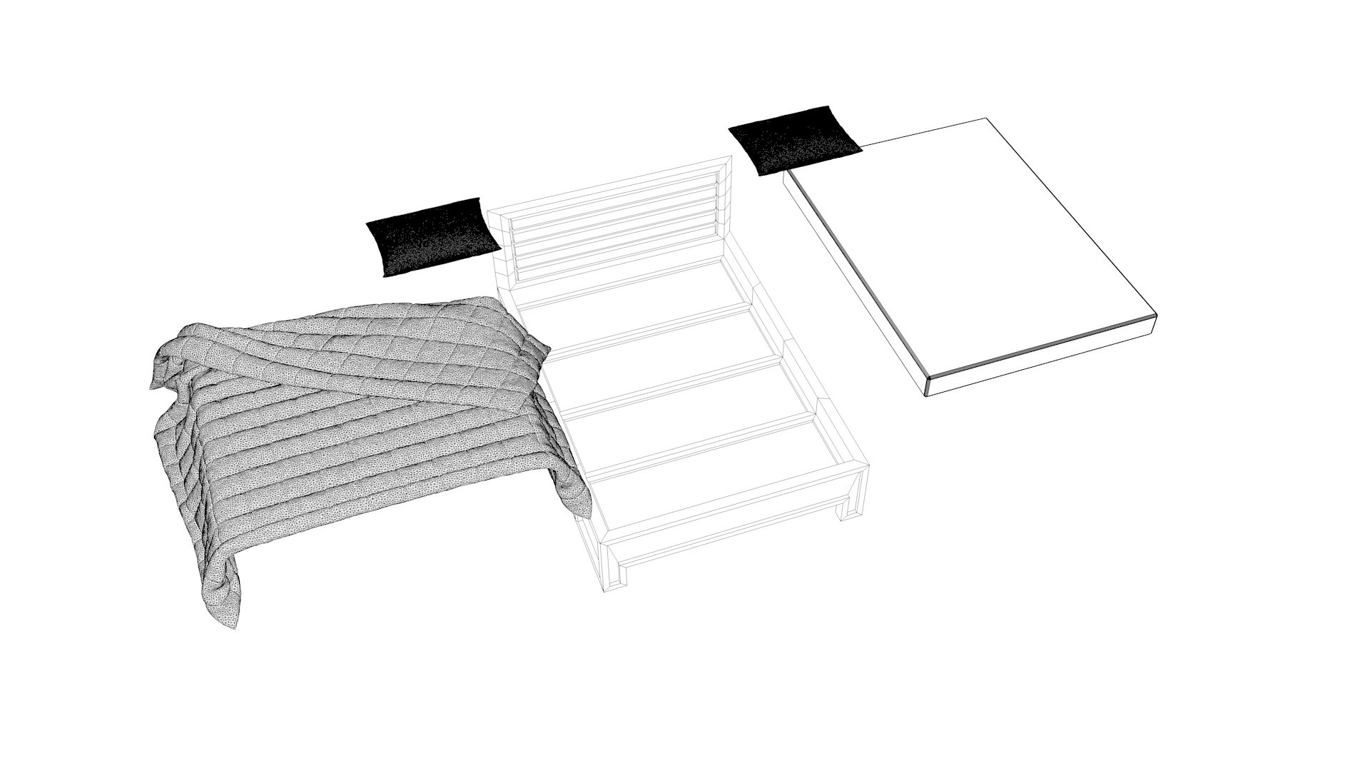 Bed 3D - TurboSquid 1782733