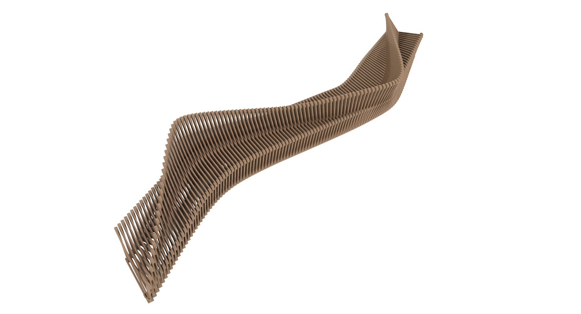Parametric Light Wood Bench Model - TurboSquid 1572851