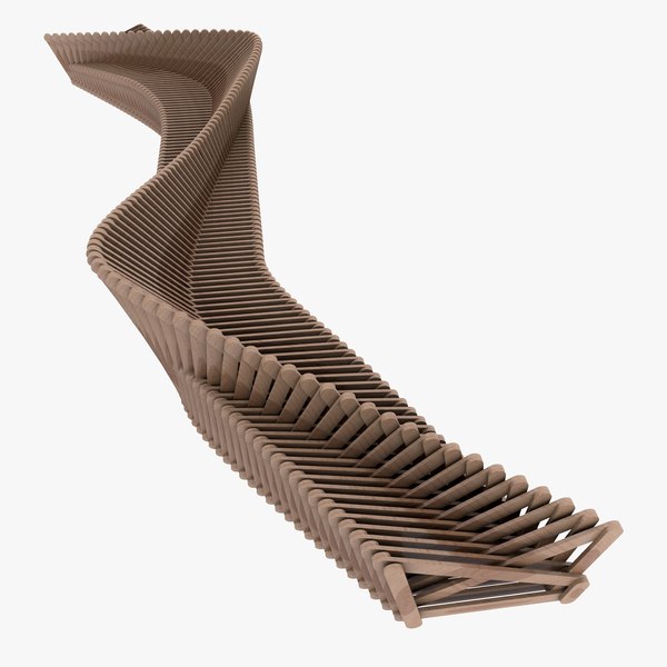 Parametric light wood bench model - TurboSquid 1572851