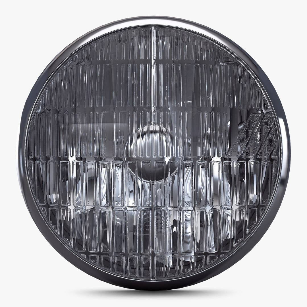 Classic Round Headlight V 1 3D - TurboSquid 1842140