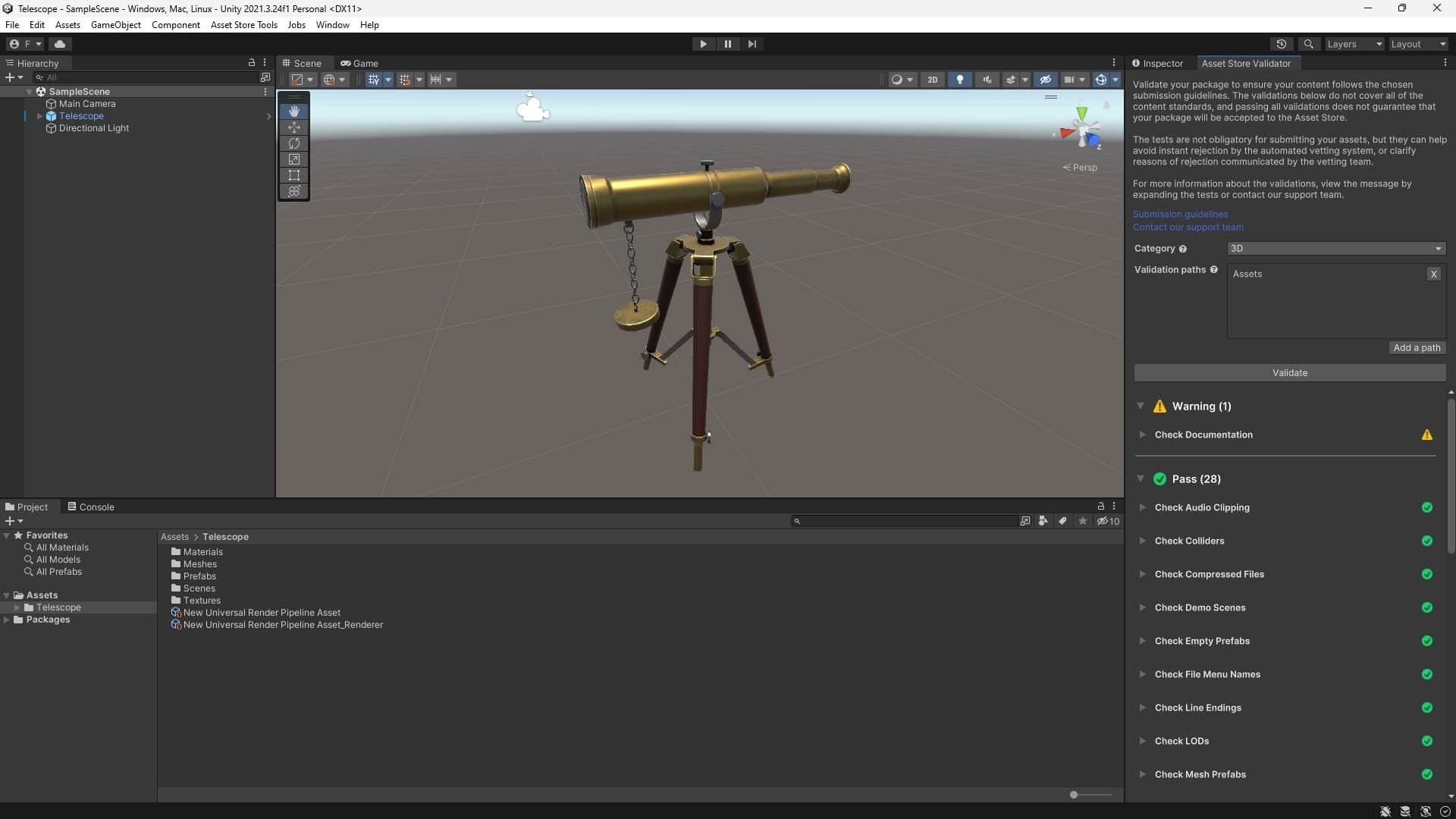 Ancient Telescope 3D Model For Game Devs 3D model - TurboSquid 2116789