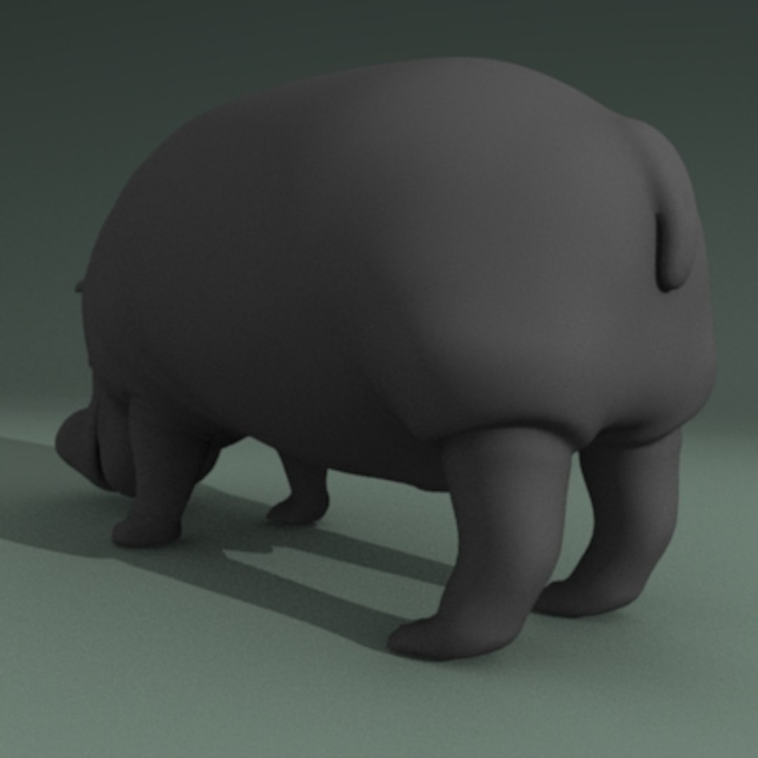 3d Hippopotamus Amphibius Realistic Model