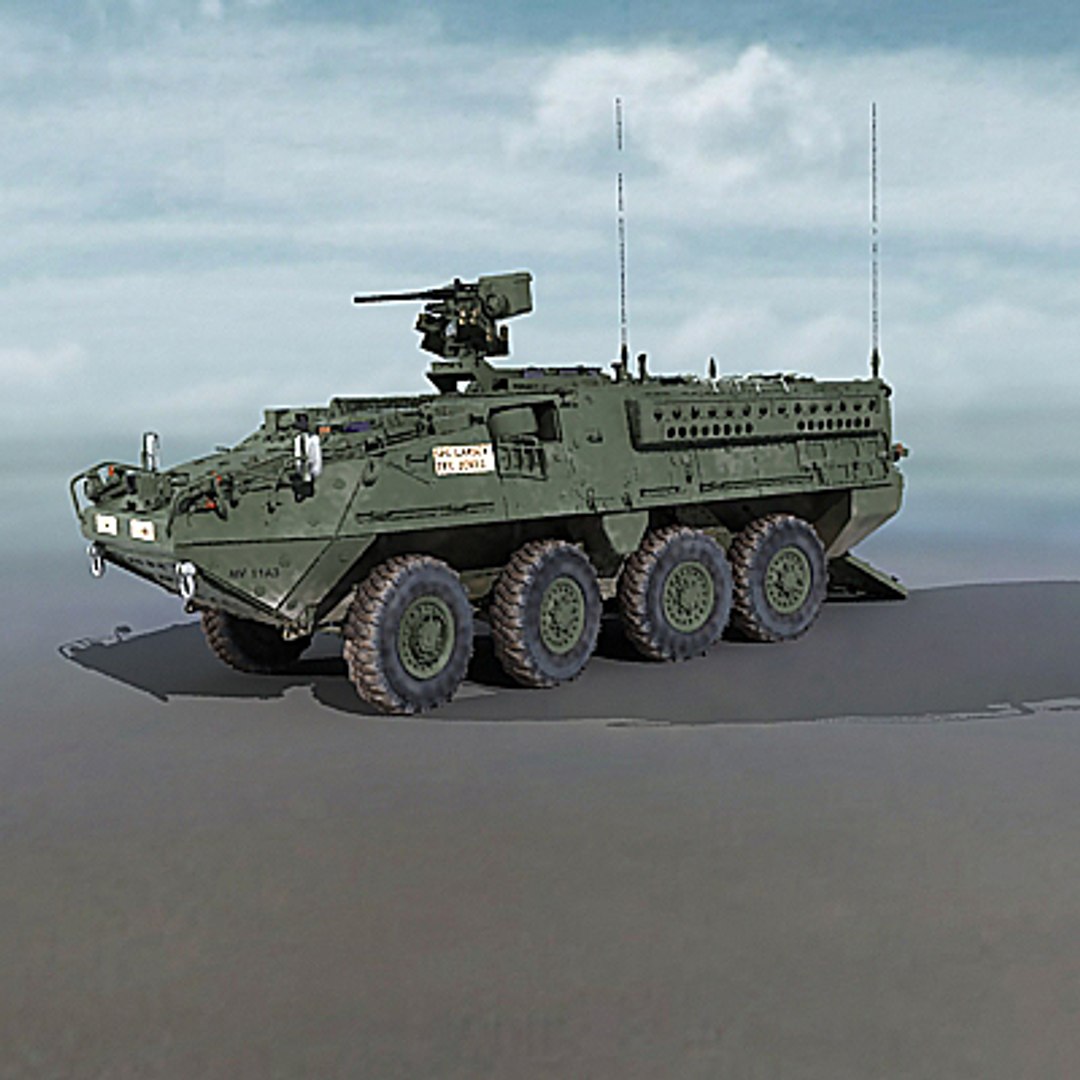 M1126 Icv Stryker Armoured 3d Model