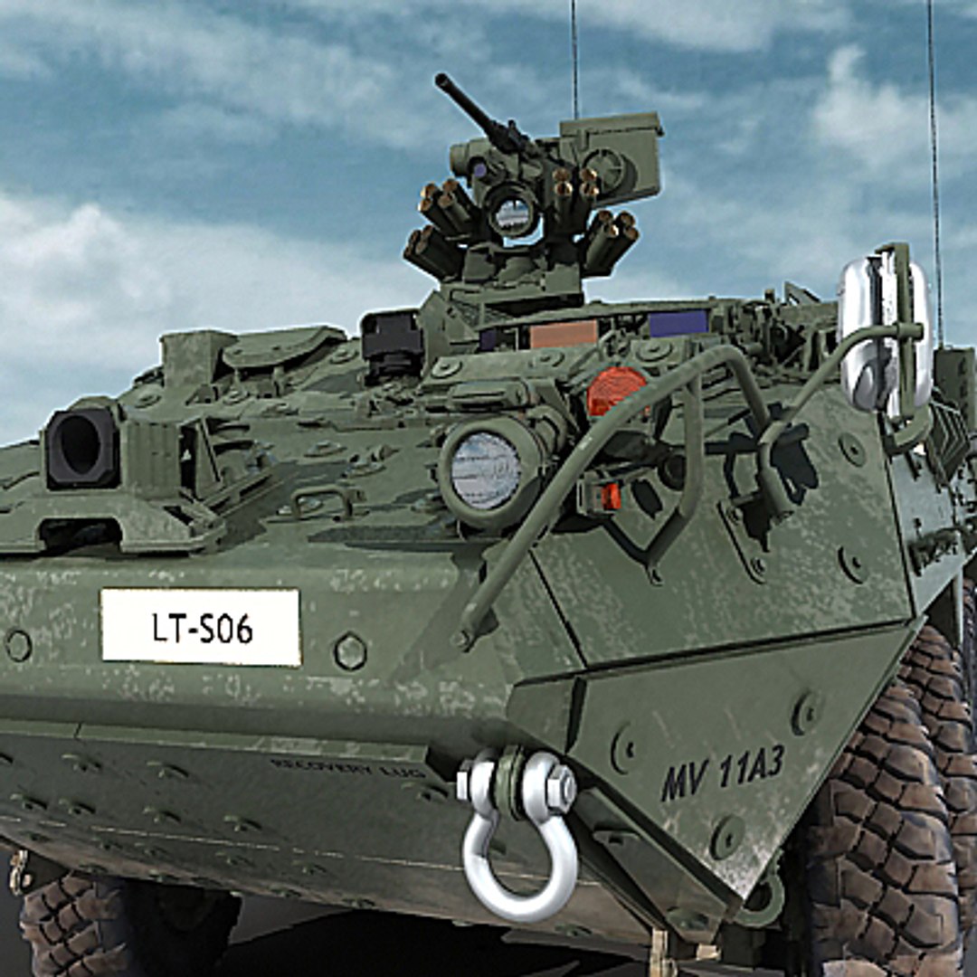 M1126 Icv Stryker Armoured 3d Model