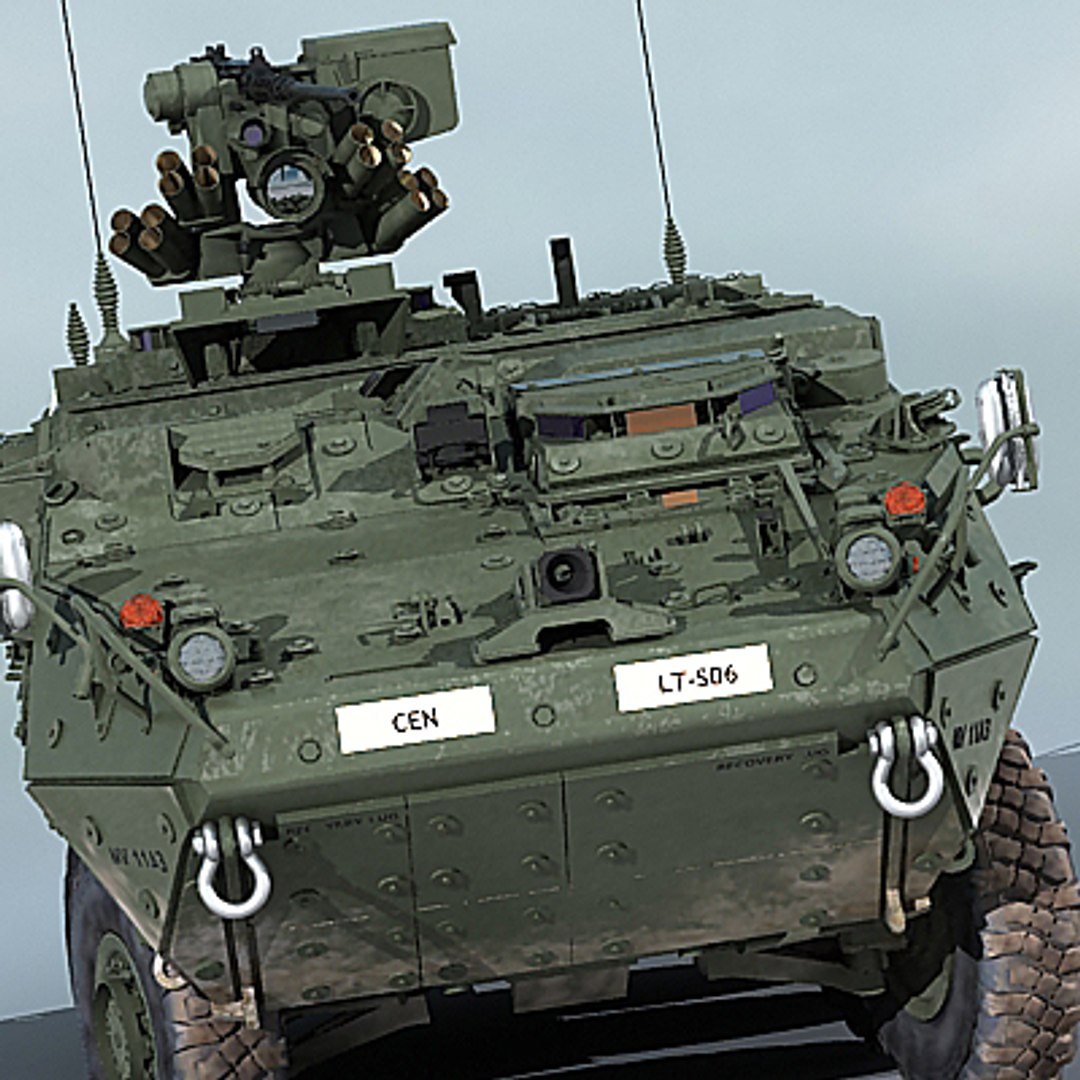 M1126 Icv Stryker Armoured 3d Model