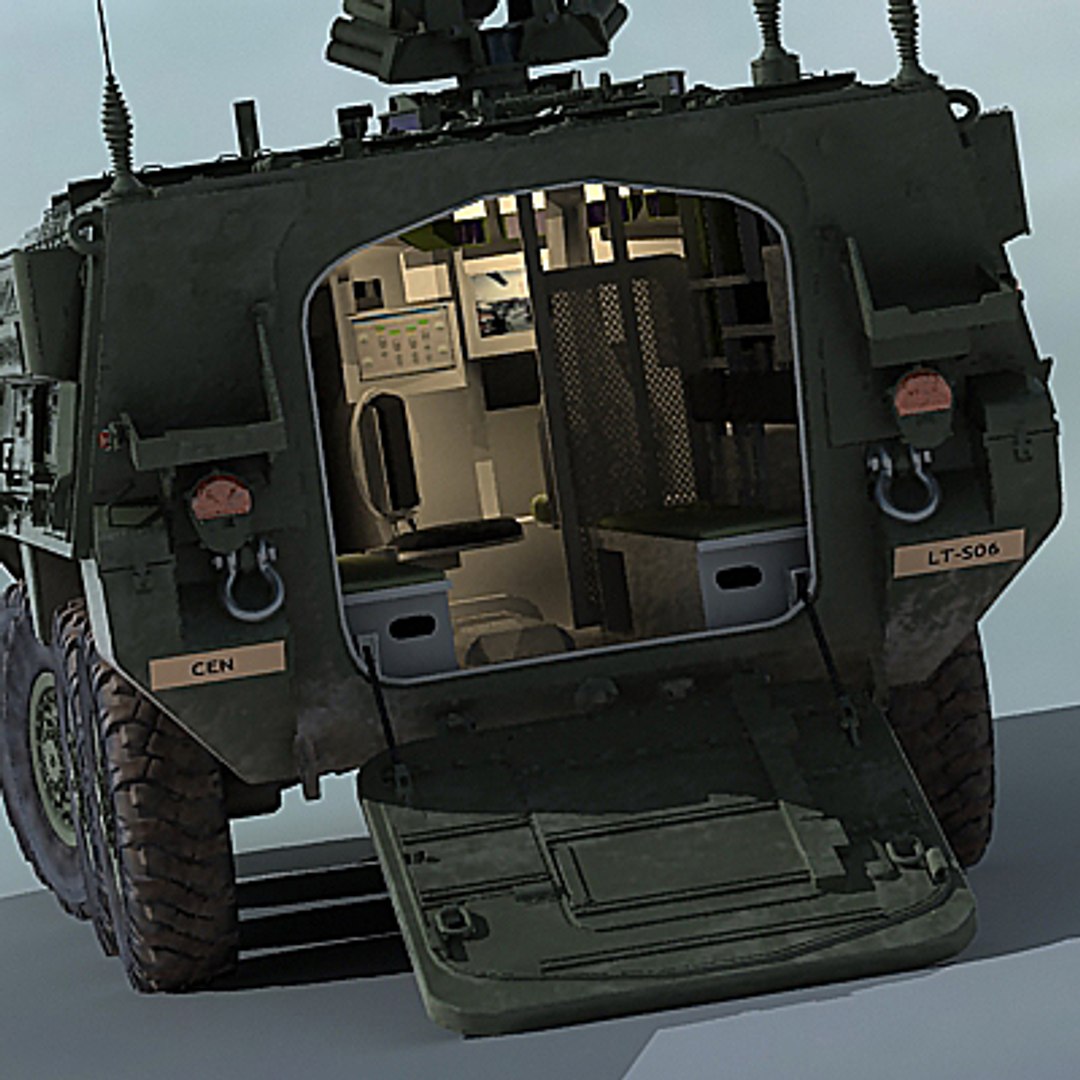 M1126 Icv Stryker Armoured 3d Model