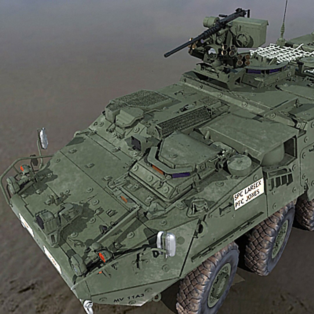 M1126 Icv Stryker Armoured 3d Model