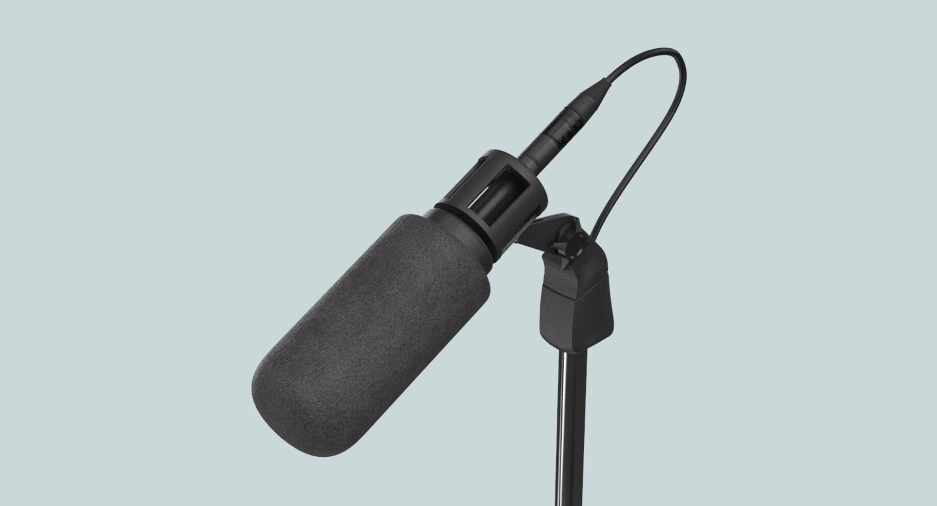 3D Shotgun-mic-with-boom-pole - TurboSquid 1319628