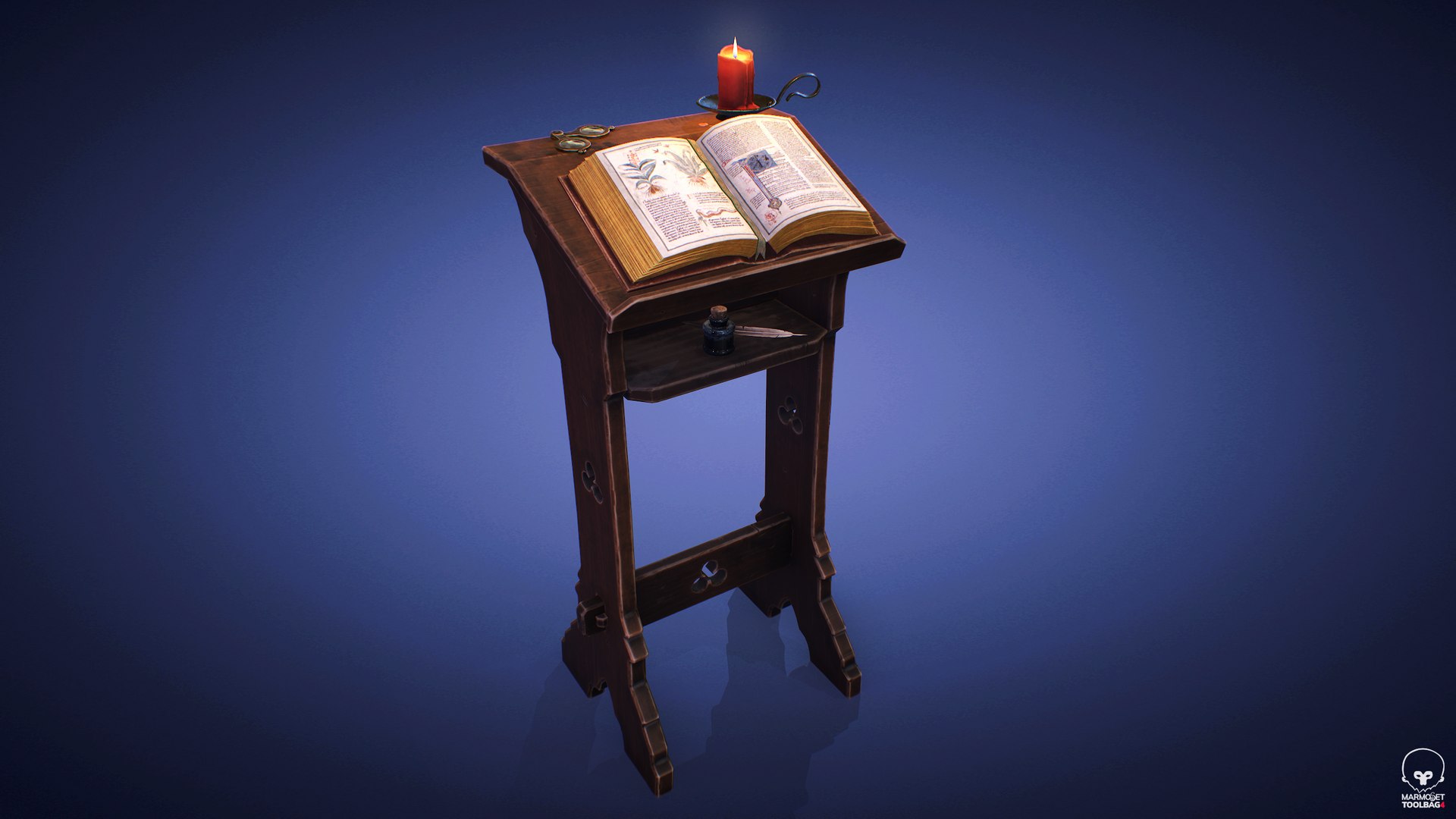 3D Stylized Book Stand Model - TurboSquid 1691105