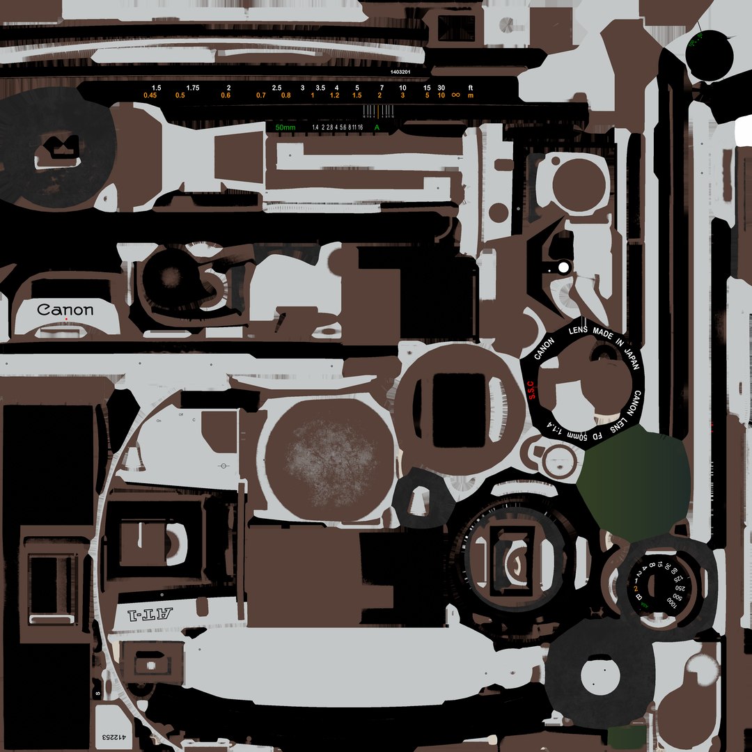 3D Canon AT-1 Retro Camera With Lens - TurboSquid 2040428