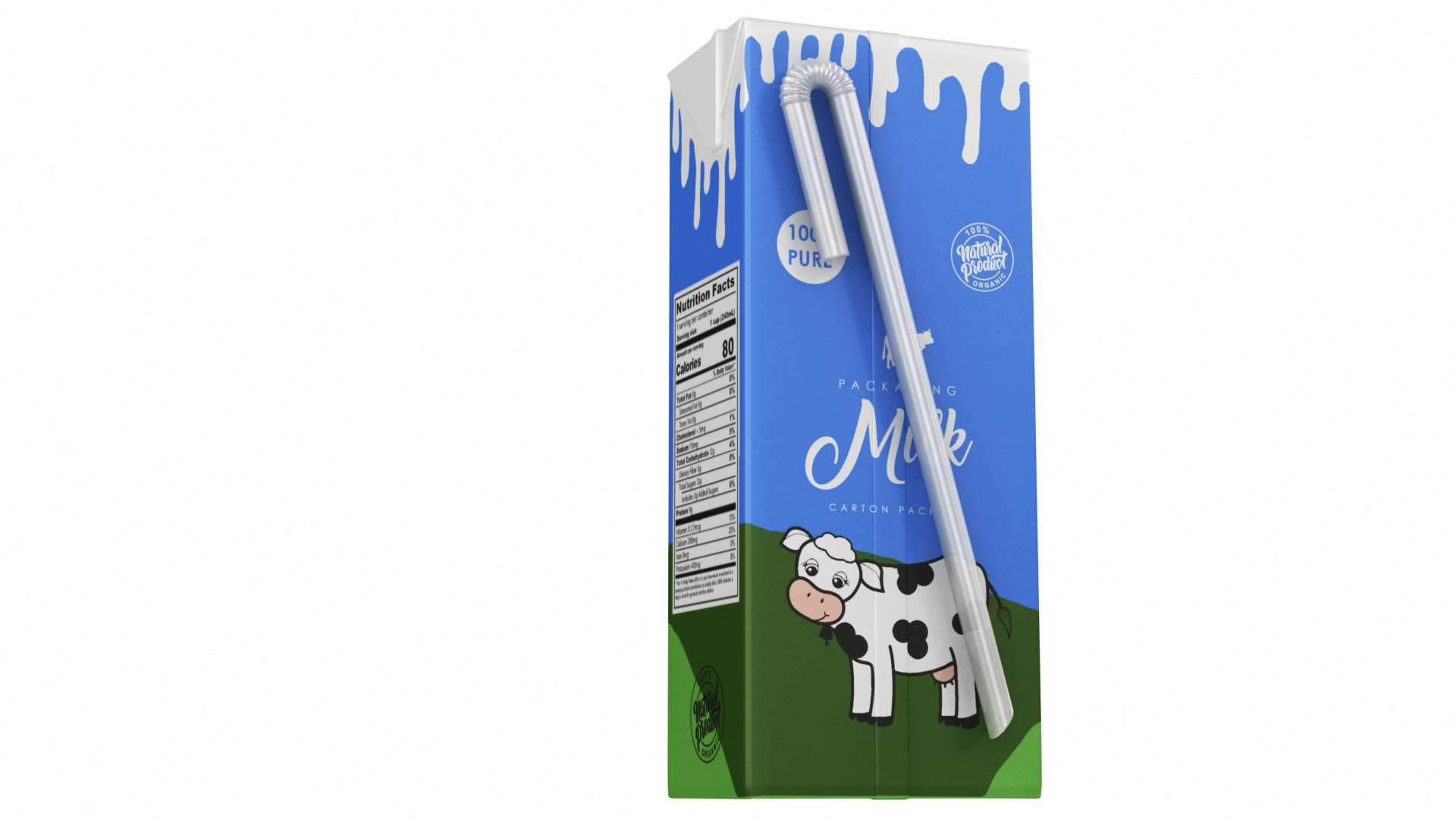 Milk Carton Box 5 model - TurboSquid 2044042