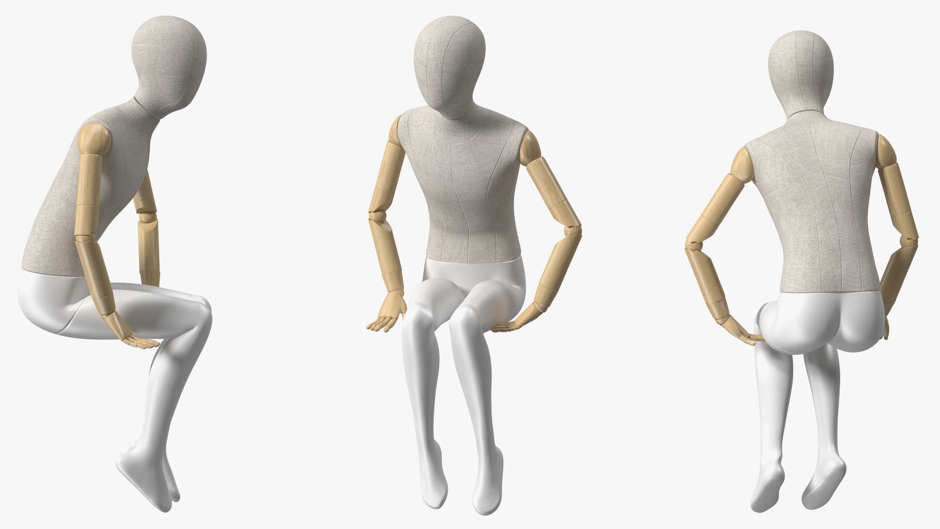 Flexible Child Mannequin Sitting Pose 3D Model - TurboSquid 1853338