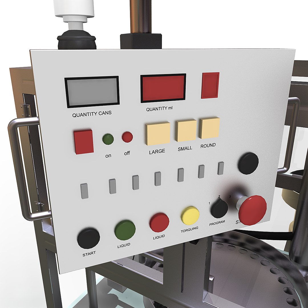 3d model of factory machine line