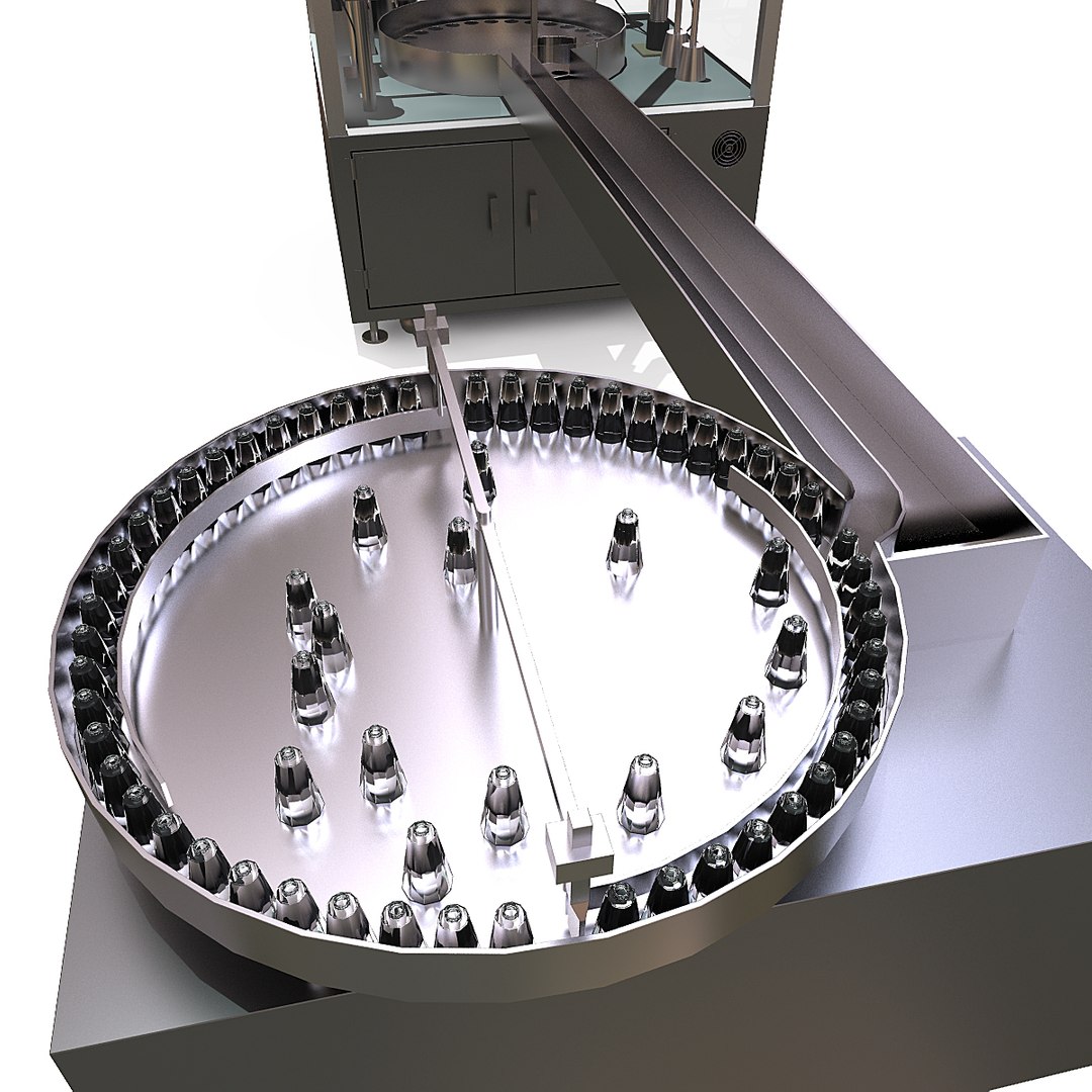 3d model of factory machine line