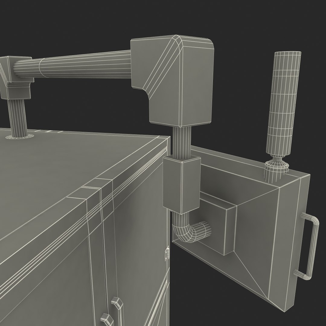 3d model of factory machine line