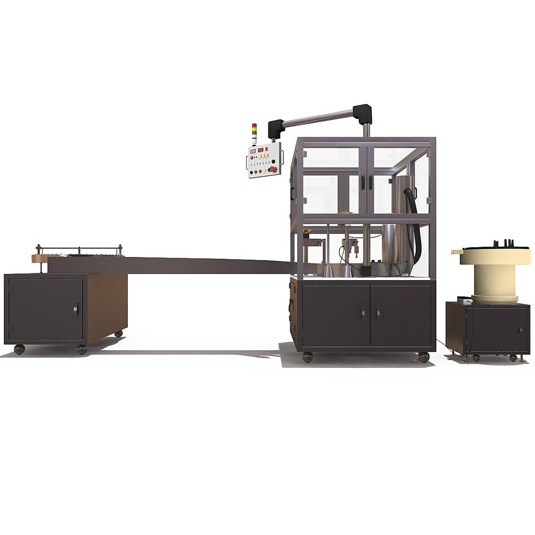 3d Model Of Factory Machine Line