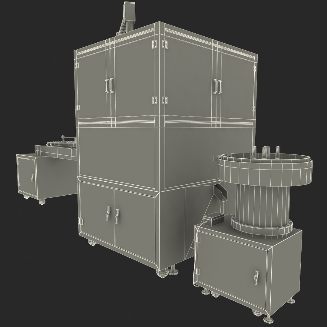 3d model of factory machine line