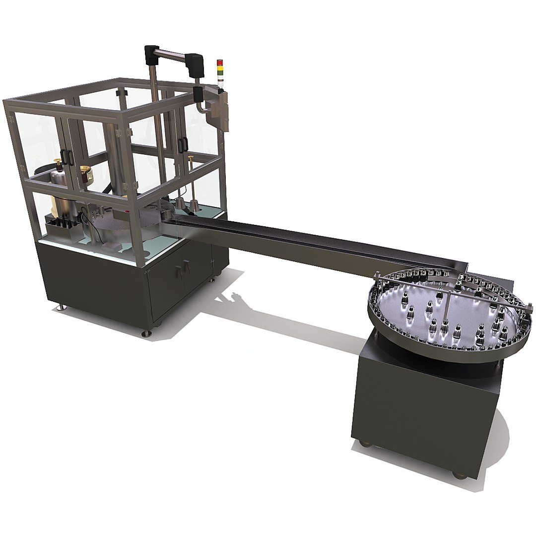 3d model of factory machine line