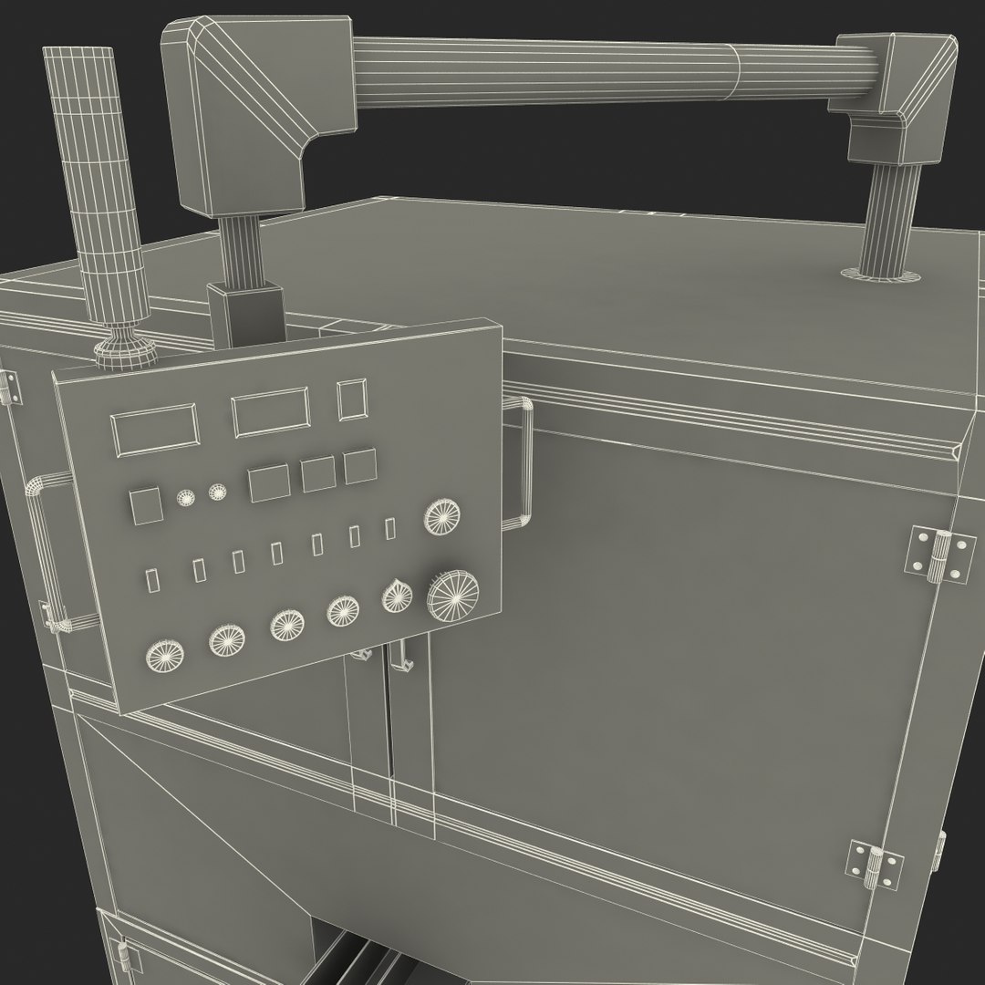 3d model of factory machine line