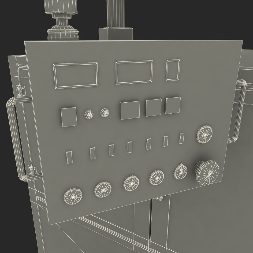 3d model of factory machine line