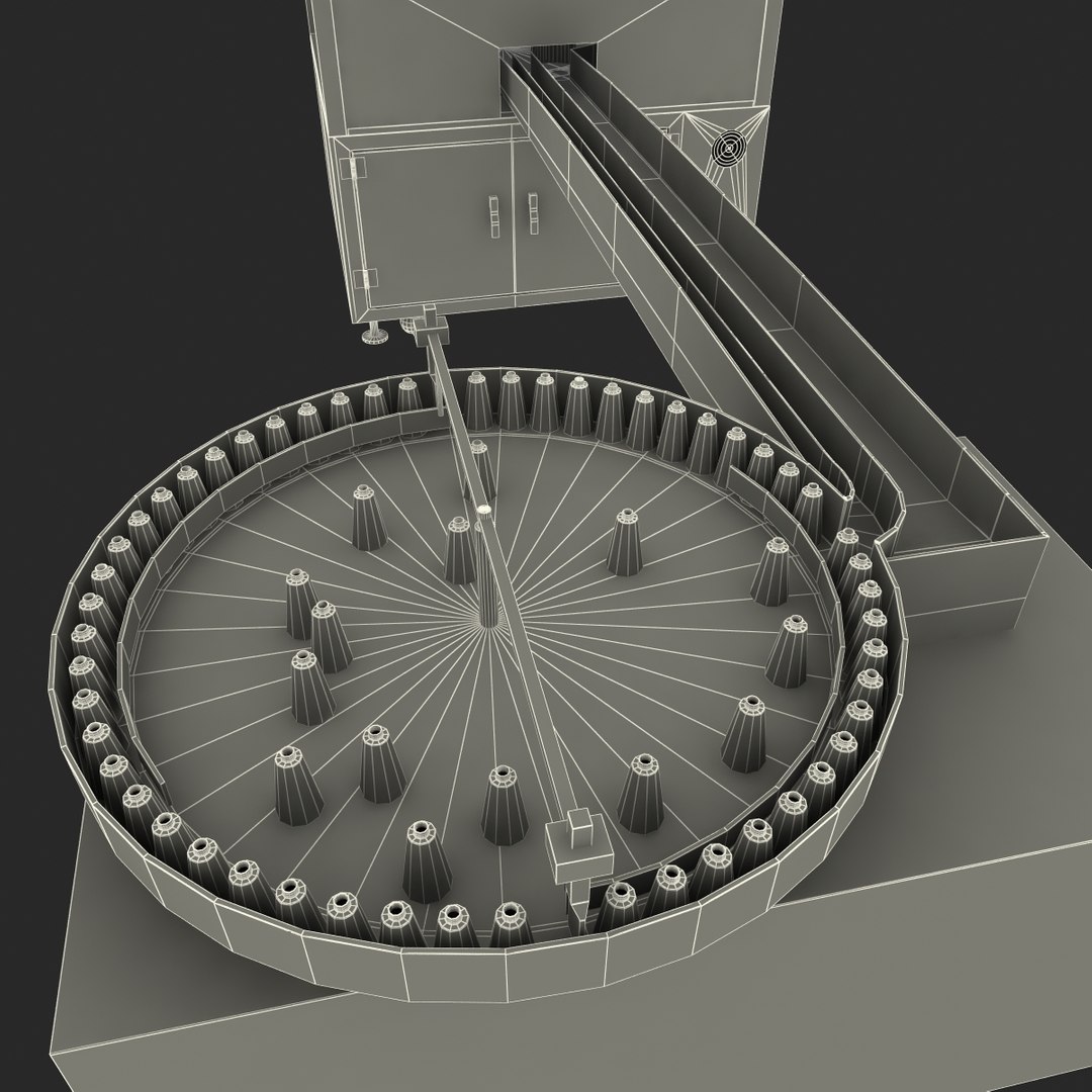 3d model of factory machine line