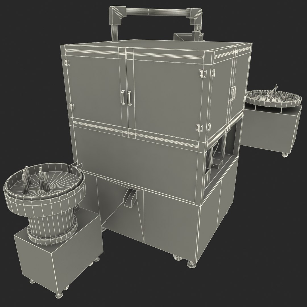 3d model of factory machine line