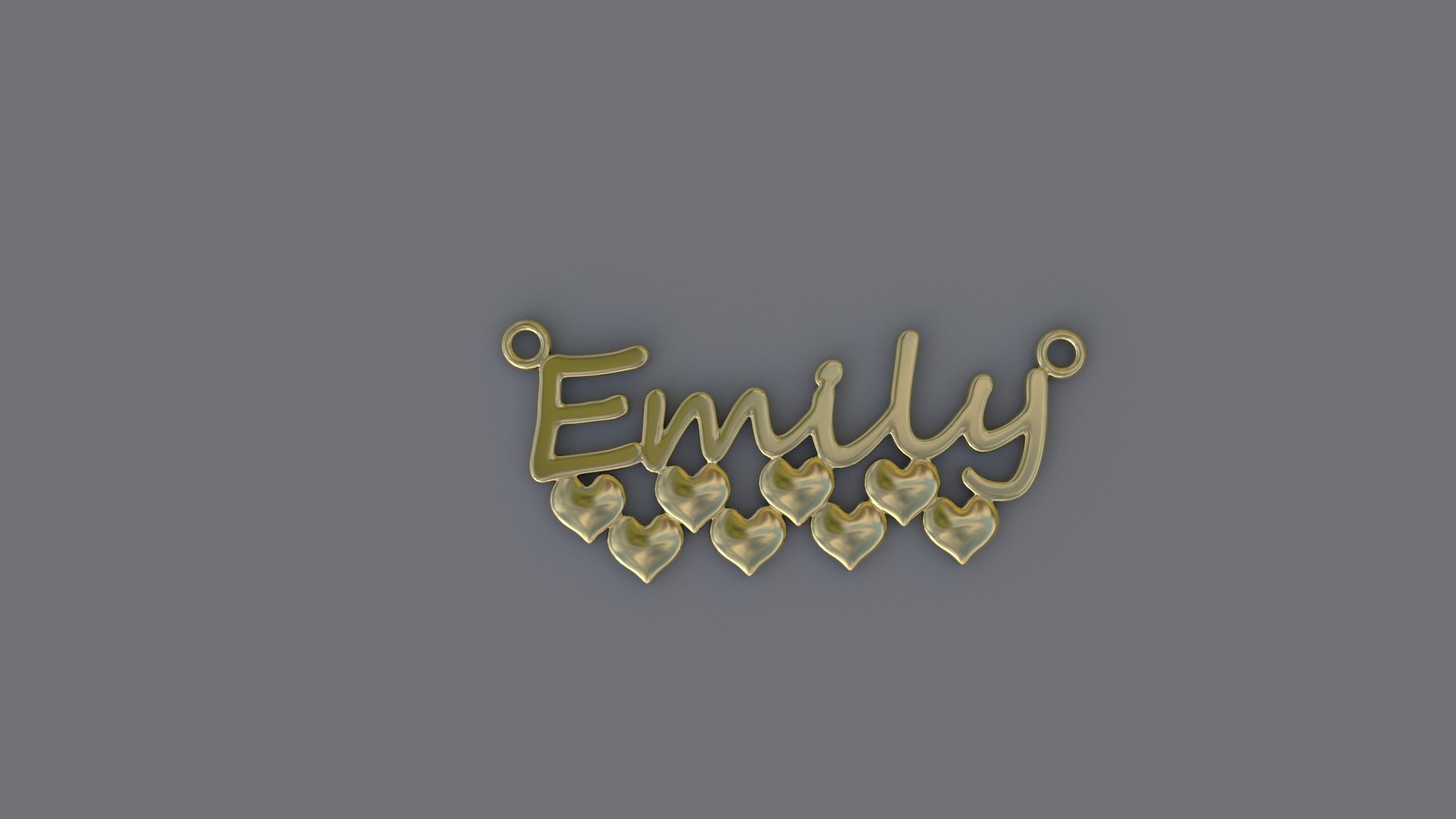 Jewelry Necklace Pendant Emily 3D Print Model - TurboSquid 2330034