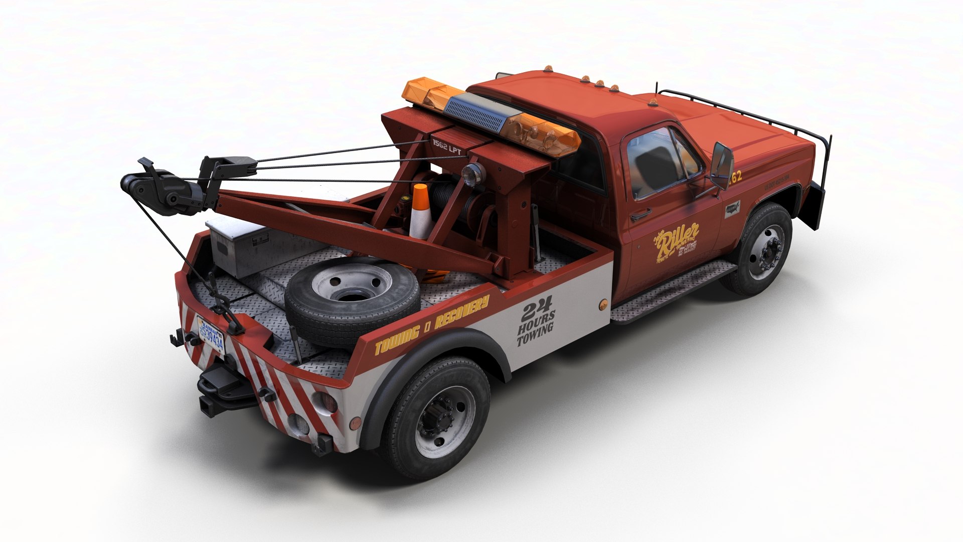 80s Tow Truck Pickup 3D Model - TurboSquid 2251628