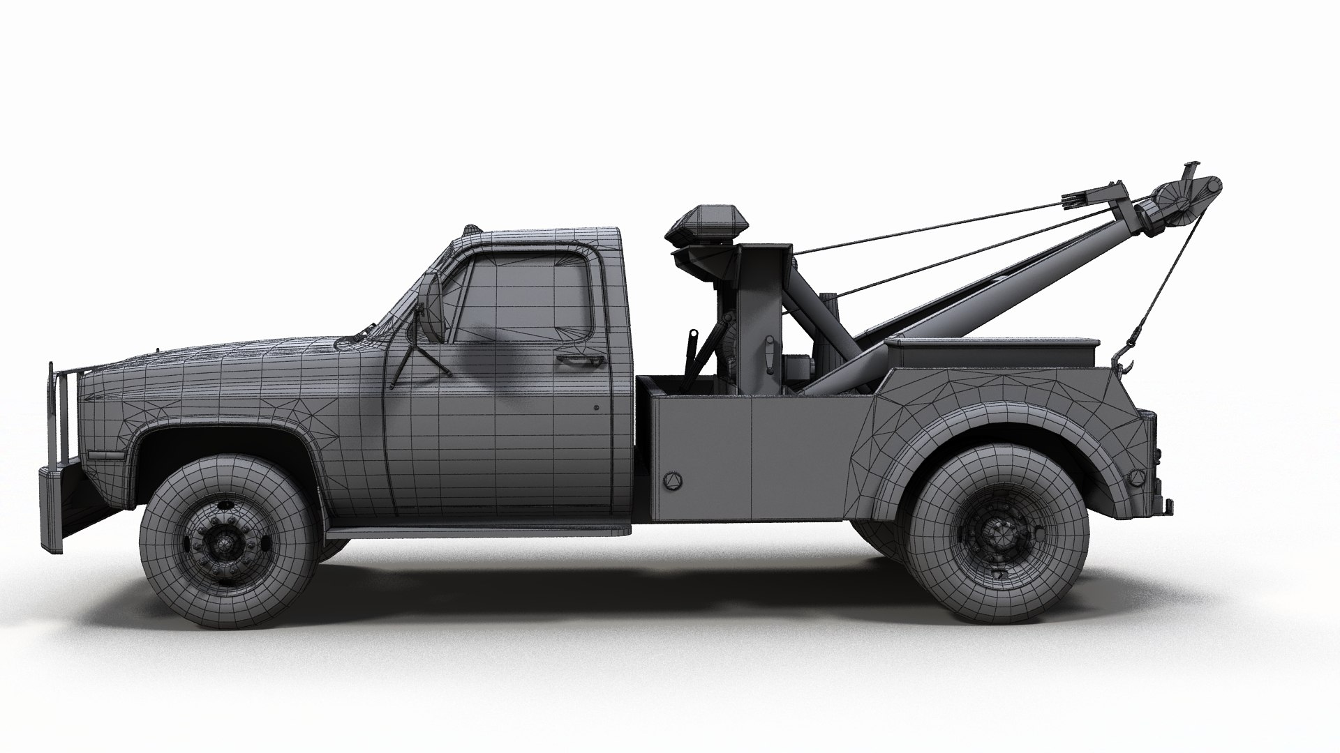 80s Tow Truck Pickup 3D Model - TurboSquid 2251628