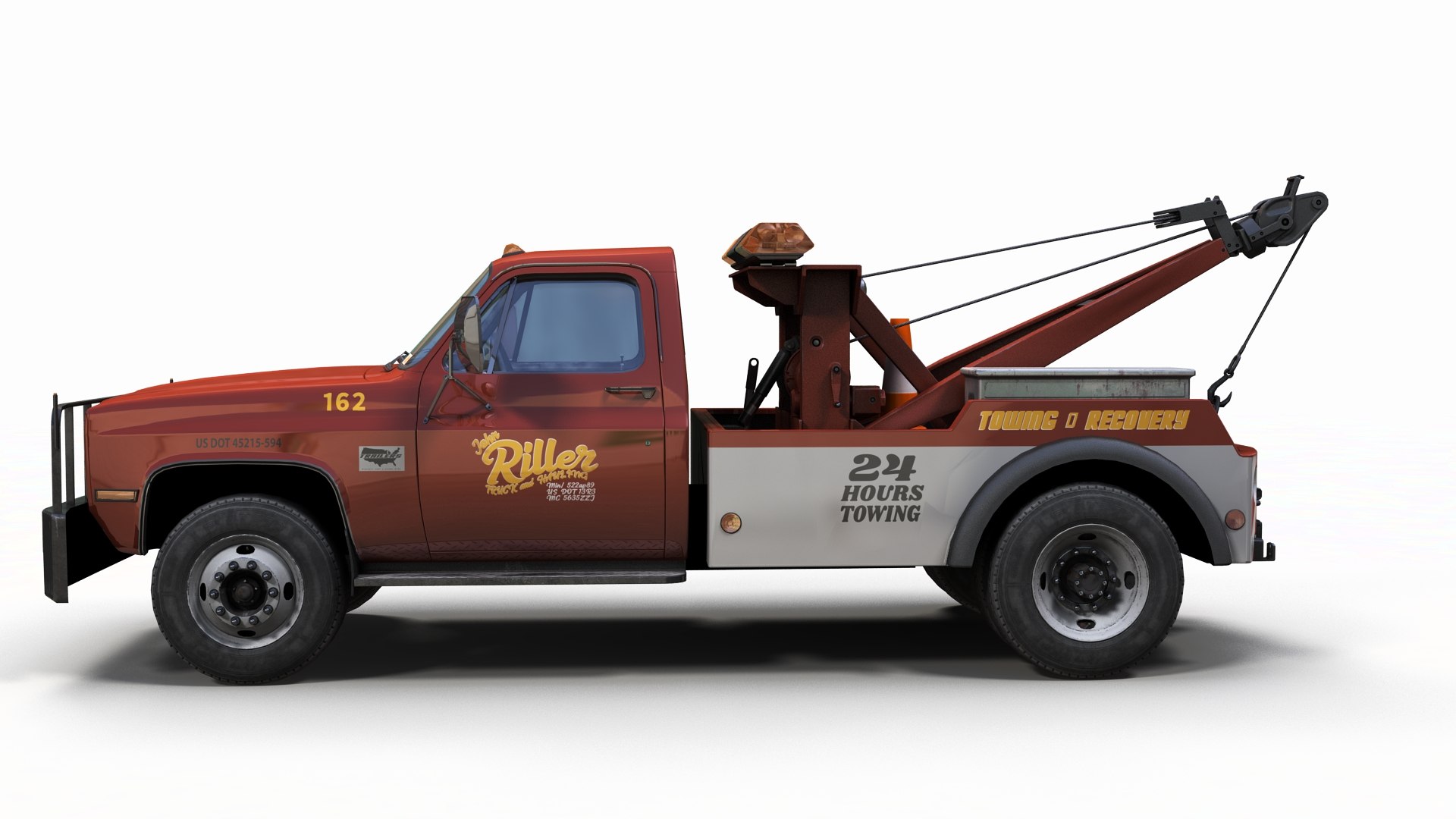80s Tow Truck Pickup 3D Model - TurboSquid 2251628