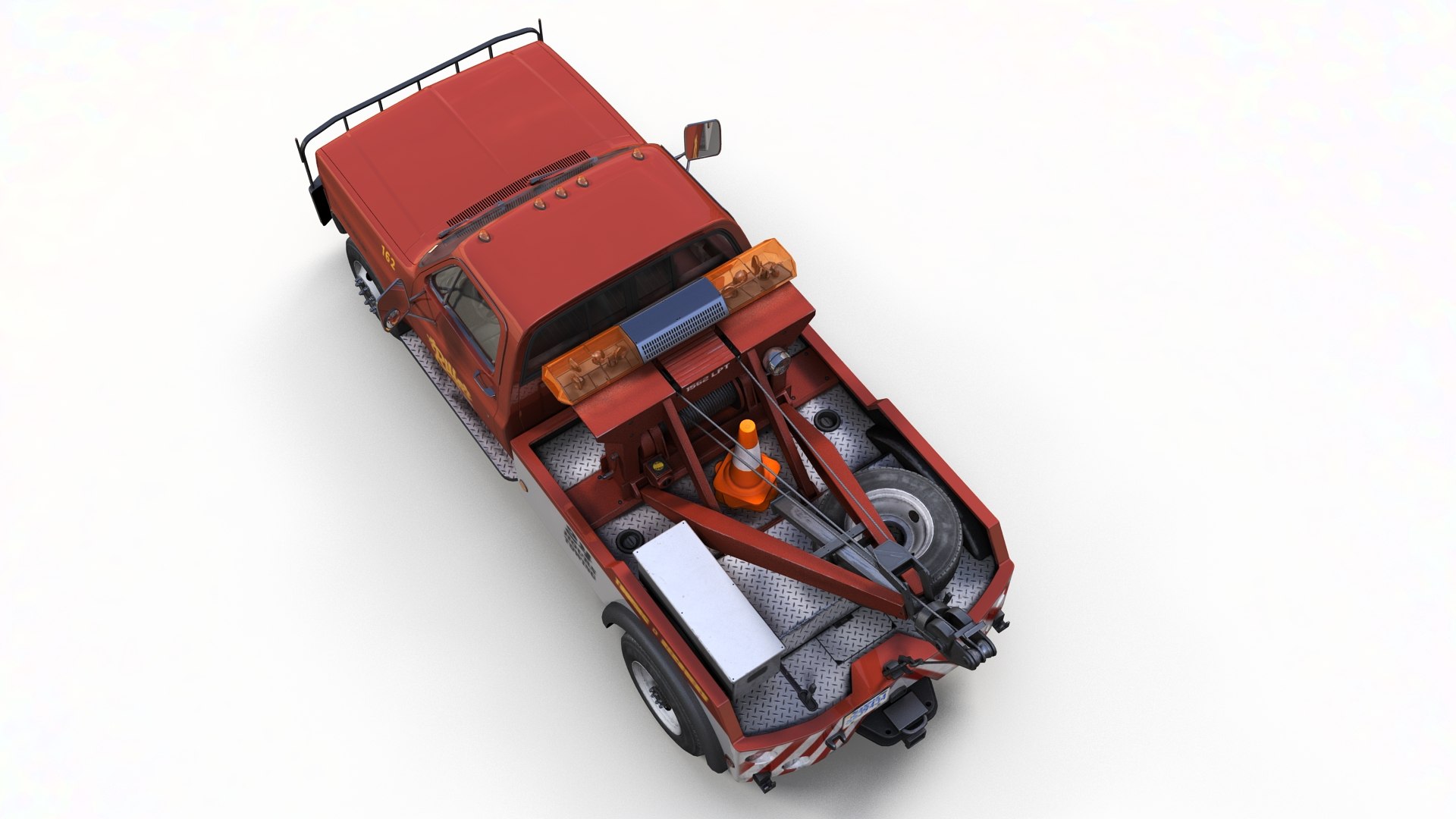 80s Tow Truck Pickup 3D Model - TurboSquid 2251628