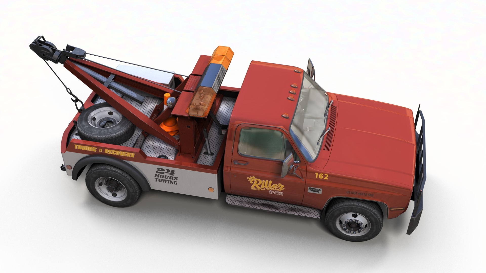 80s Tow Truck Pickup 3D Model - TurboSquid 2251628