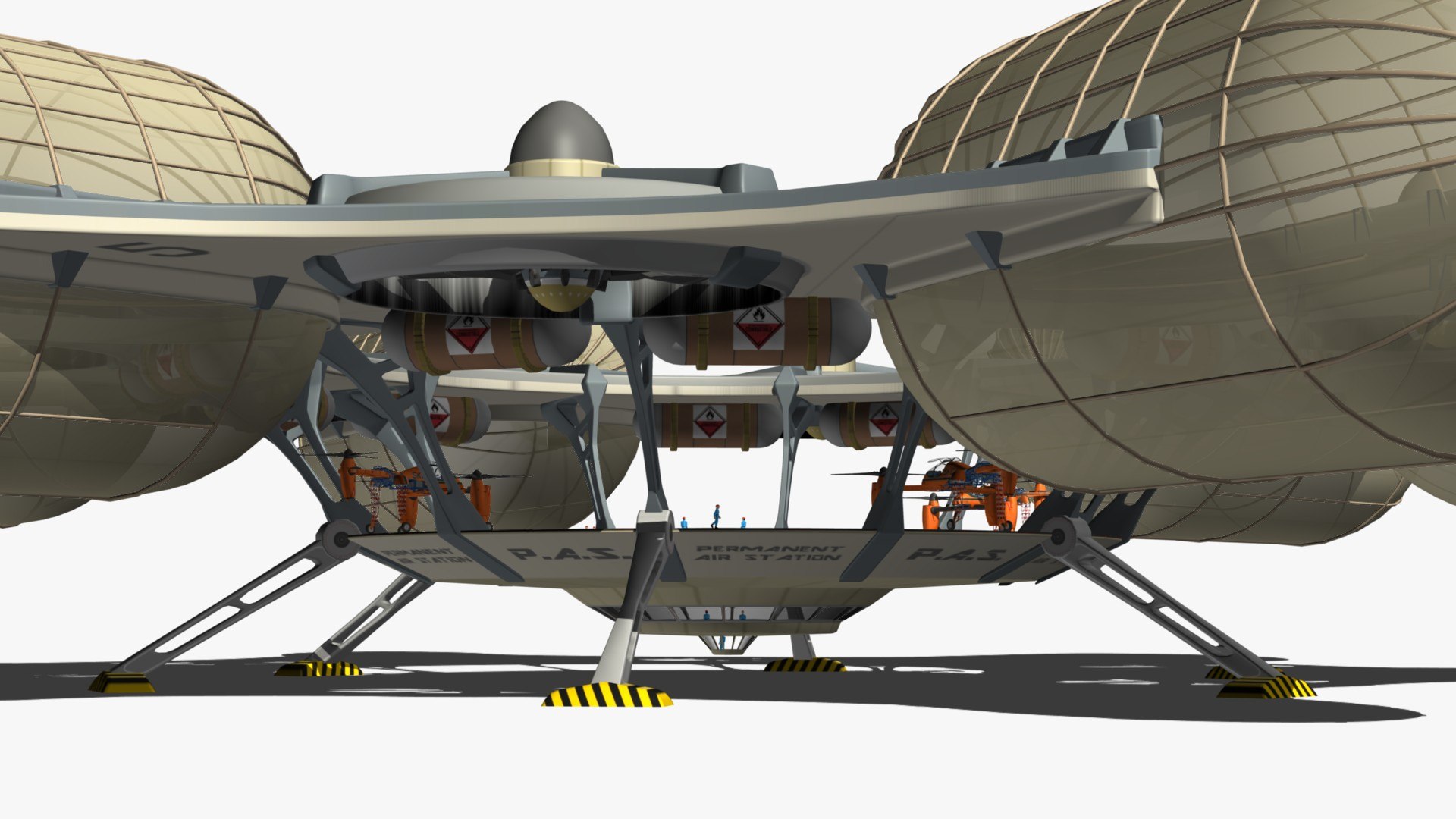 Permanent Air Station 3d Model