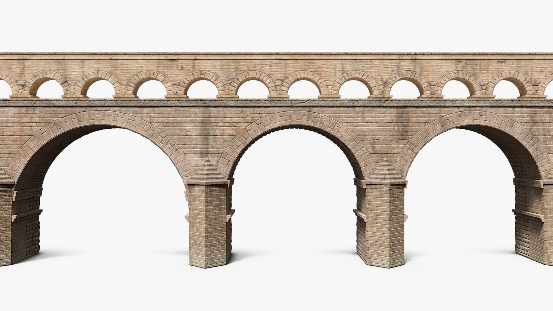 Ancient Two Level Roman Aqueduct 3D Model - TurboSquid 2349221