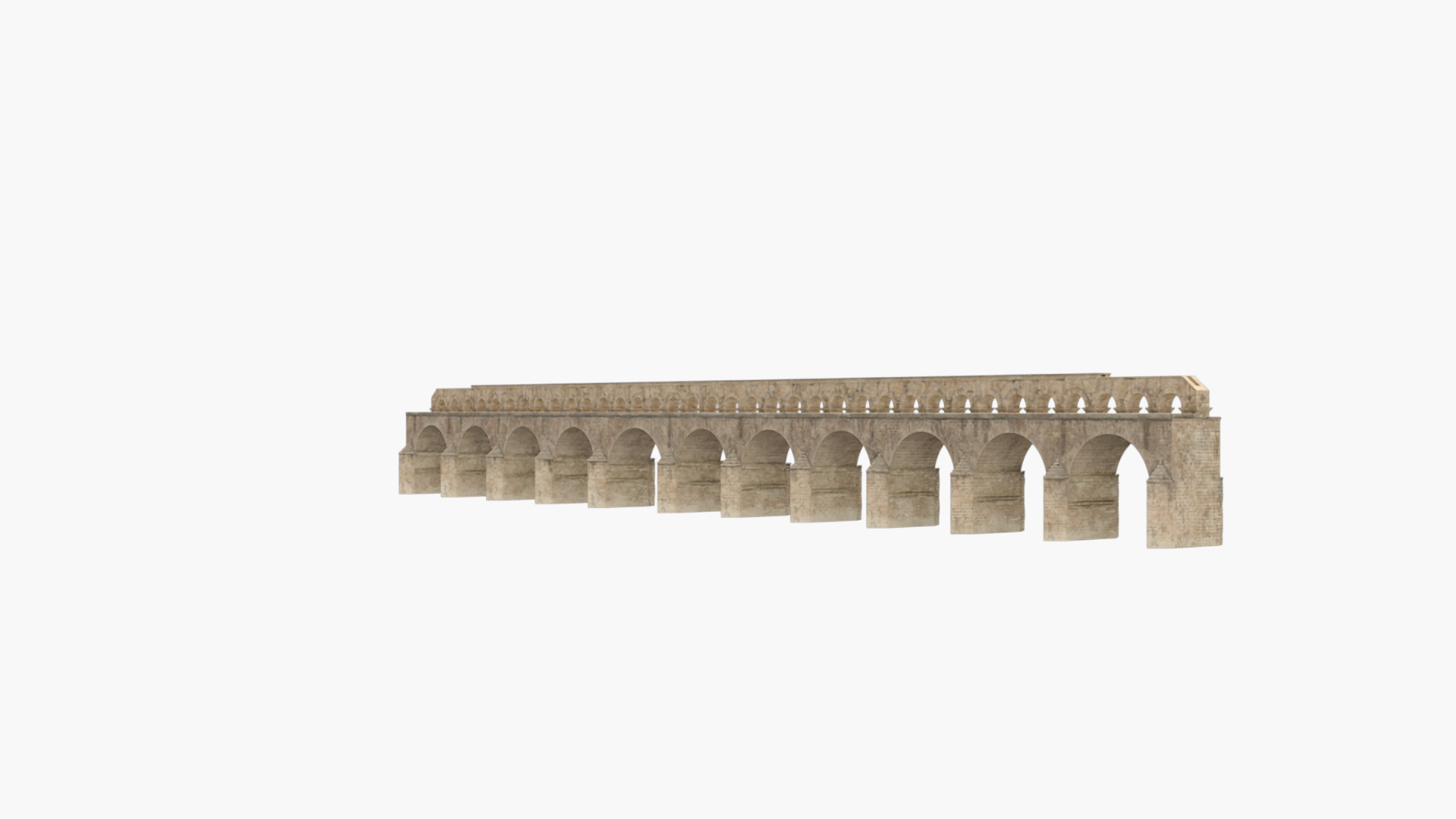 Ancient Two Level Roman Aqueduct 3D Model - TurboSquid 2349221
