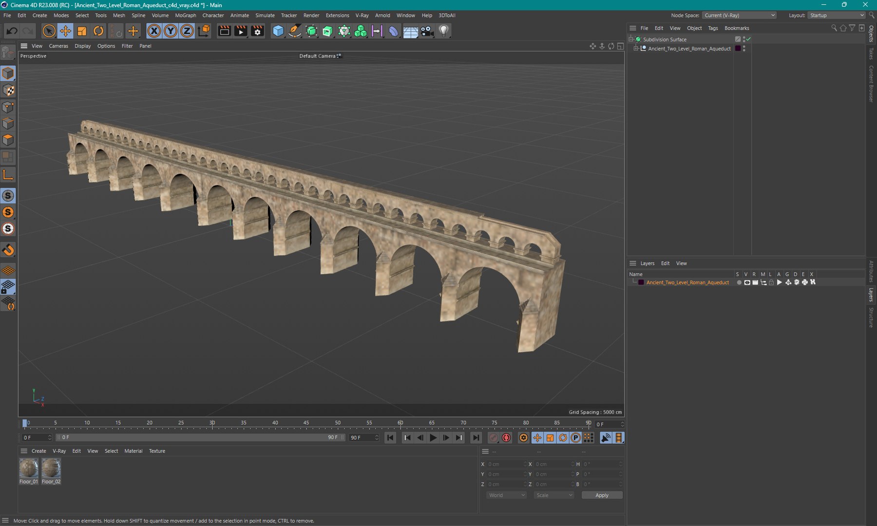 Ancient Two Level Roman Aqueduct 3D Model - TurboSquid 2349221