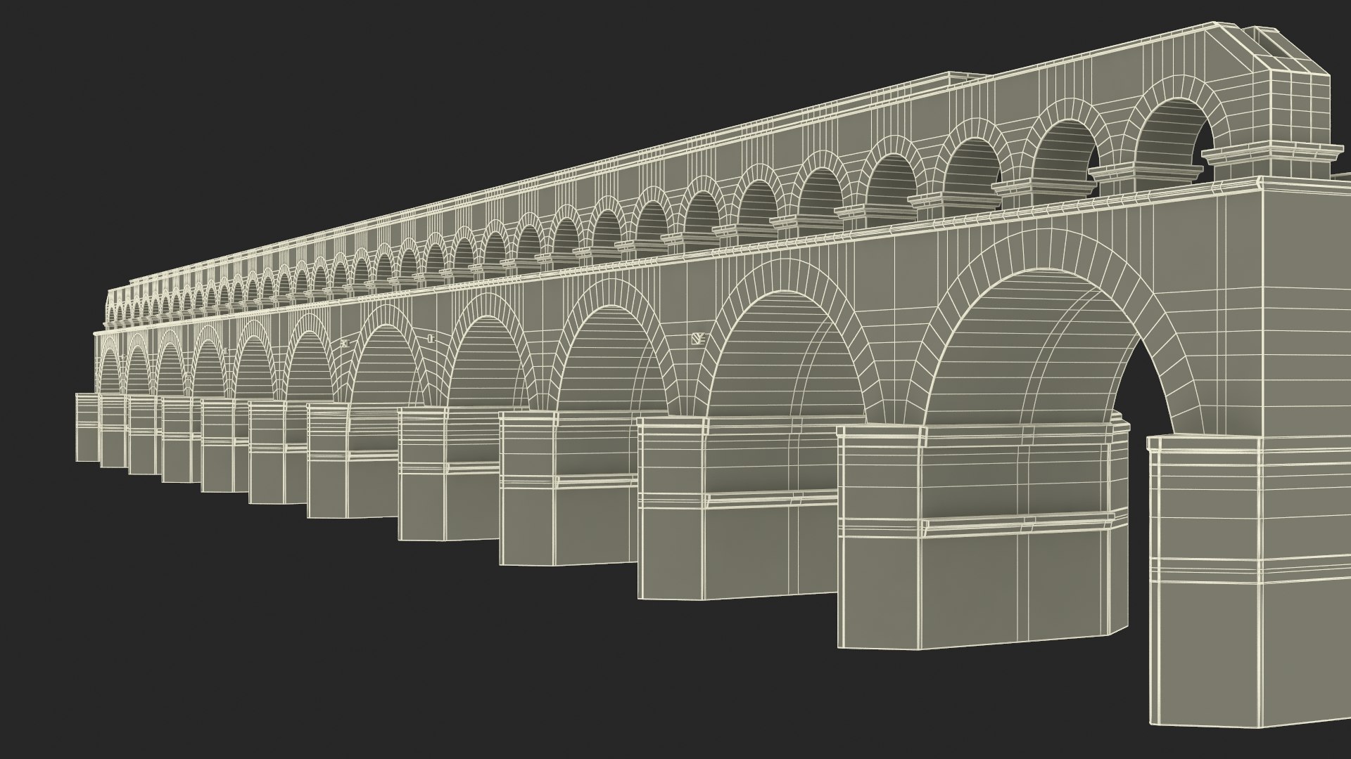 Ancient Two Level Roman Aqueduct 3D Model - TurboSquid 2349221