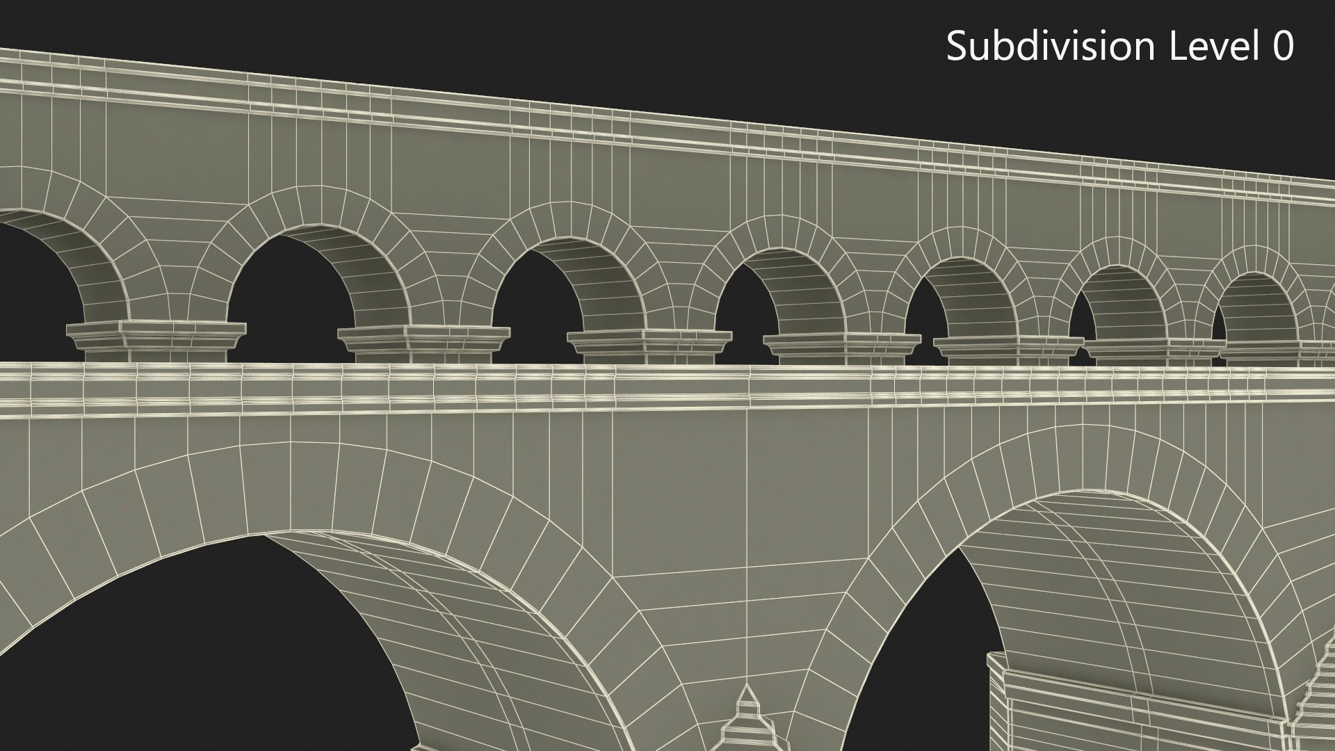 Ancient Two Level Roman Aqueduct 3D Model - TurboSquid 2349221